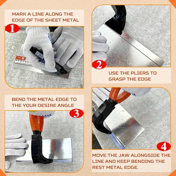 3-piece Hand Seamers - Premium Sheet Metal Roofing Tools