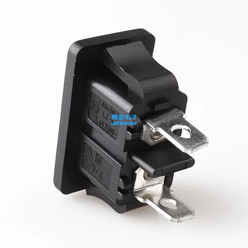 Lz-8-6d Iec 60320 C8 Power Ac Inlet 2pin Socket 250v Inlet Module Plug ...
