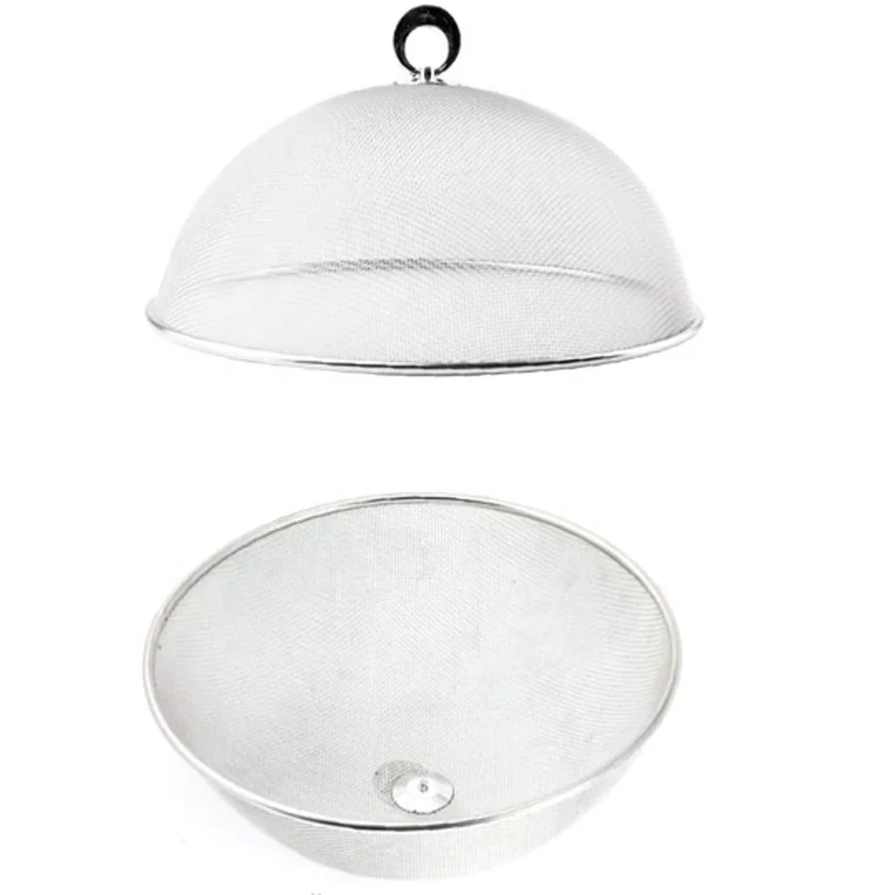 Stainless Steel Mesh Dome Food Cover Round Splatter Screen Anti-flies Food Tent for Home Kitchen ...
