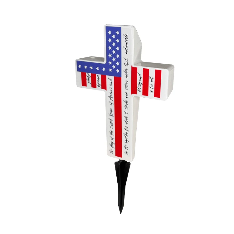 Howlighting Outdoor Garden Solar LED Cross Cemetery Lights