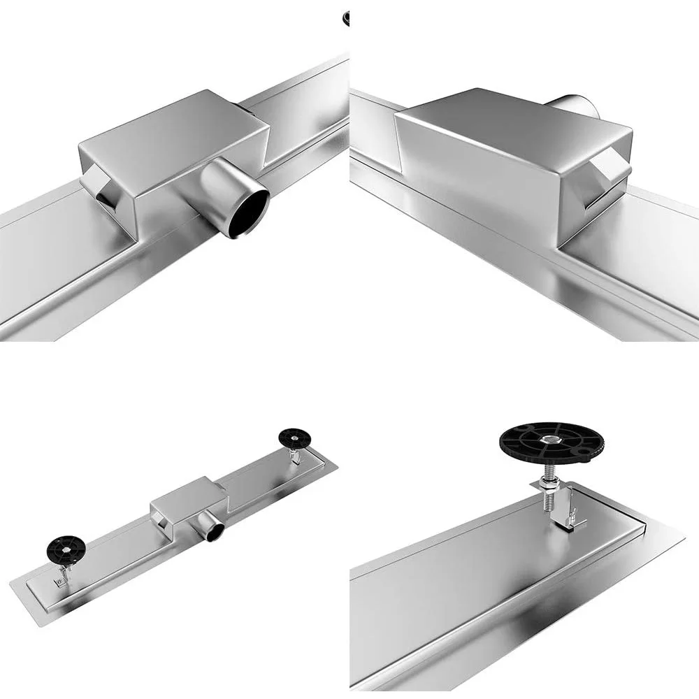 Custom Bathroom Concealed Linear Drain SS304 Channel Stainless Steel ...