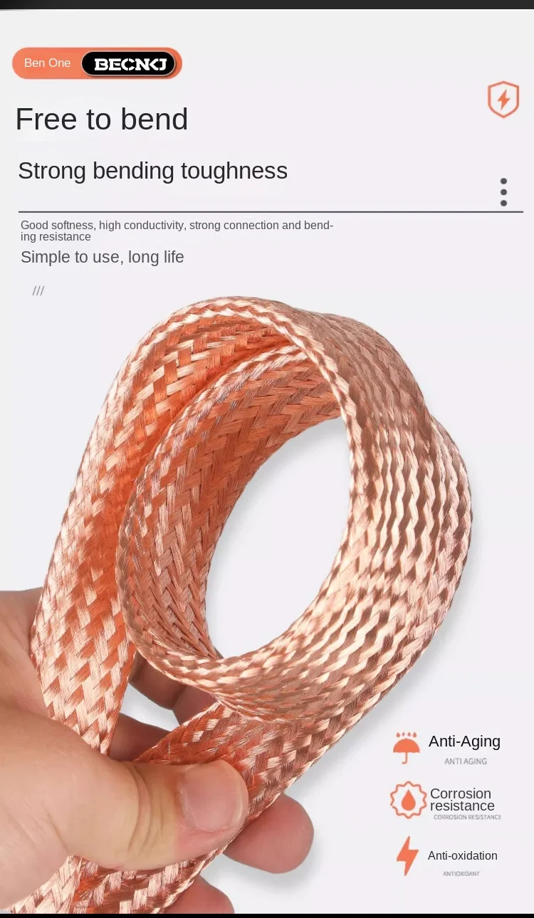 Tinned Copper Braided Grounding Wire 1.5-240 Square Flat Soft ...