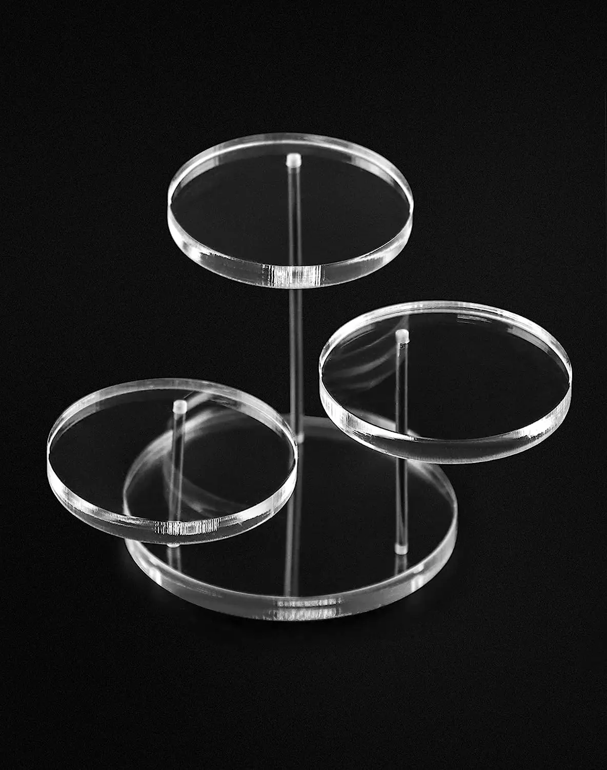 Round Acrylic Products Display Riser Stands,3 Tier Jewelry Display ...