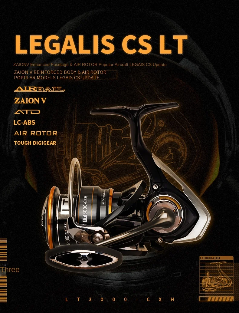 2021 DAIWA LEGALIS CS LT Fishing Reel Light Body 6+1BB LC-ABS Metal Spool 5-12KG Power 185g-235g ...