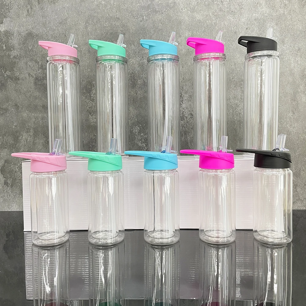 10oz 15oz Plastic Double Wall Snow Globe Kids Water Bottle - Waterproof ...