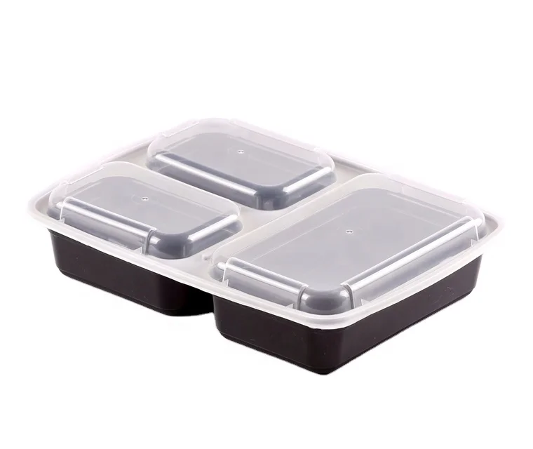 Reusable Lunch Box,Microwave Safe Stackable Meal Prep Plastic Food ...