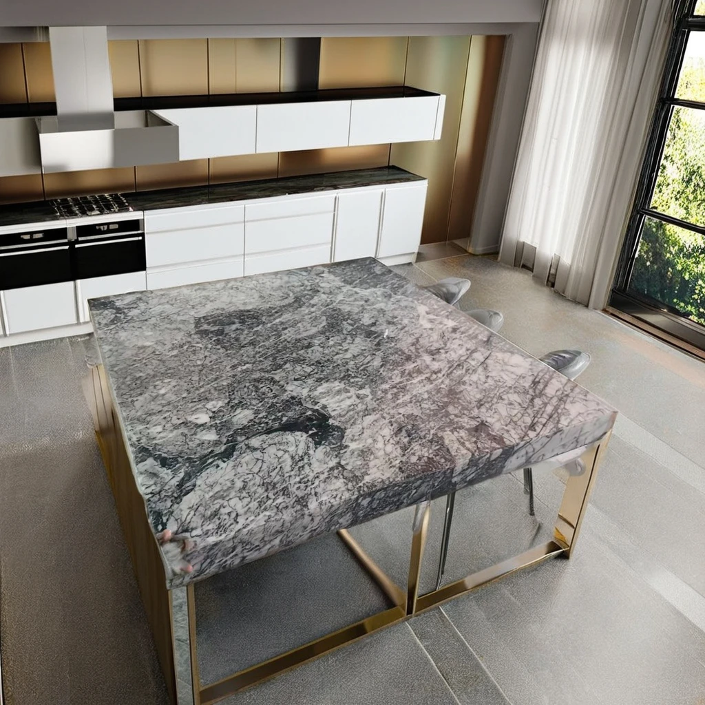 Modern Granite Solid Surface Seamless Easy Clean Kitchen Countertops ...
