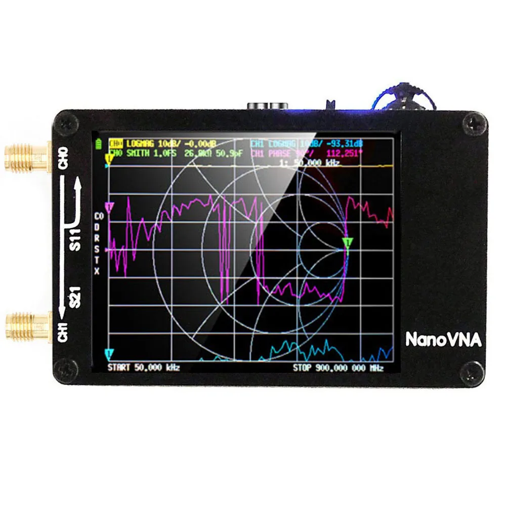 Nanovna-h SJ-001 Handheld Antenna Analyzer - MF HF VHF UHF