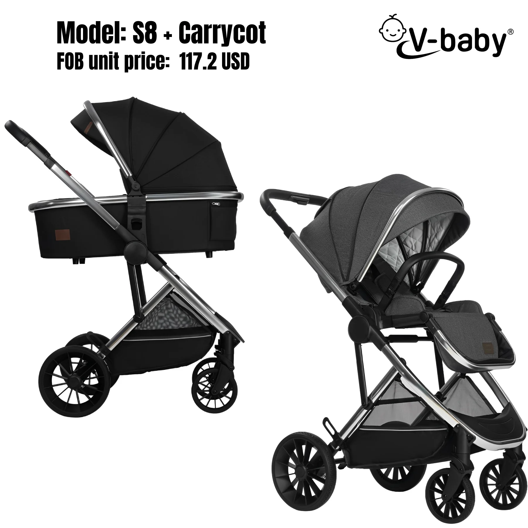 Poussette Canne 1 Piece Kinderwagen En1888 Poussette Dragee Babystone ...