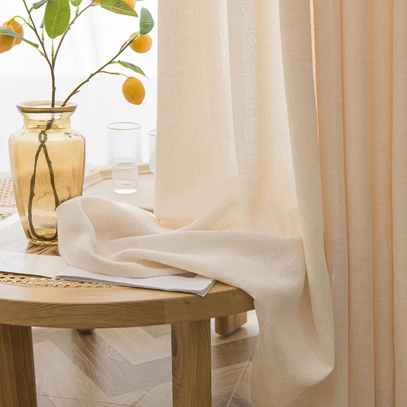Factory Top Fashion 6 Linen Fabric Option Natural Luxury Linen Curtain ...