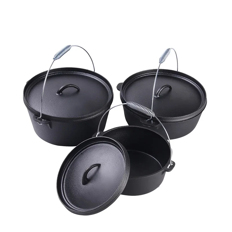 Mu Cast Iron Three Legged Dutch Oven Pots - Buy Cast Iron Three Legged ...