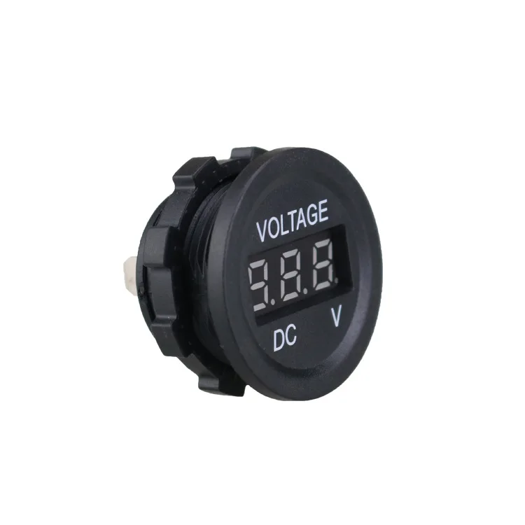 A27 DC 12V 24V LED Voltage Meter - Precision for Cars & Marine