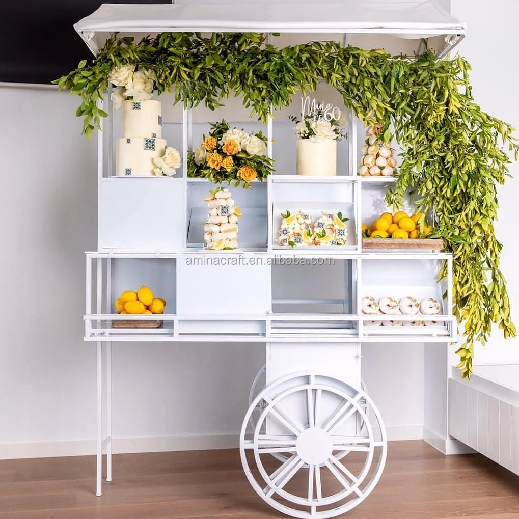 A&c Wedding Party Garden Decoration Flower Display Metal Candy Cart ...