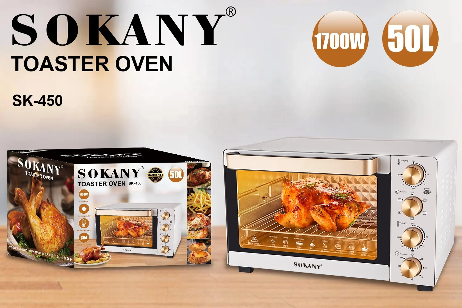 Sokany450 Electric Oven 50 Liter Capacity Intelligent Oven Household Electric Small Household ...