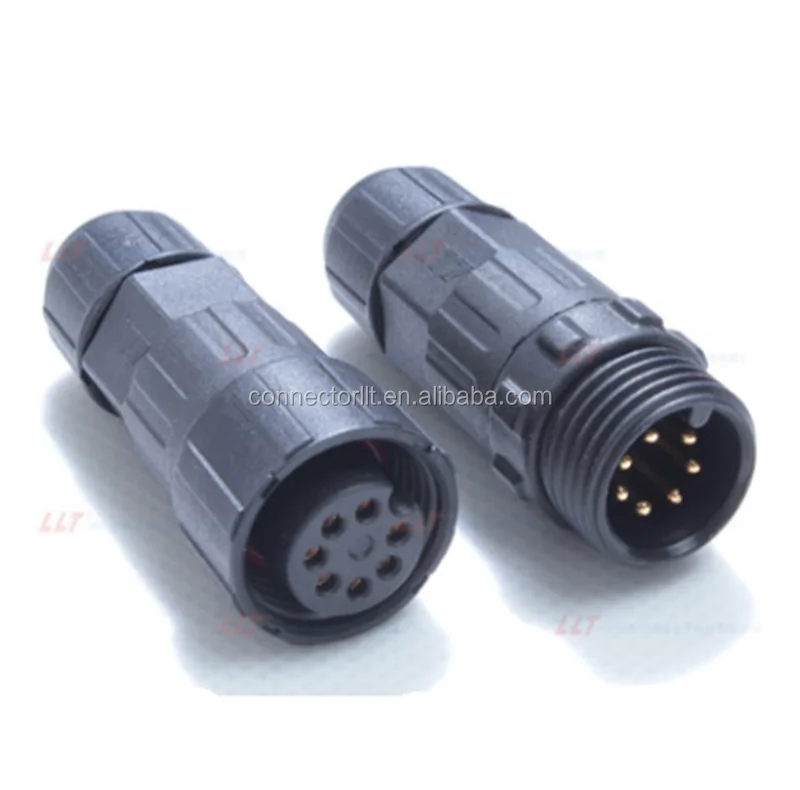 LLT ip67 male and female gender 7 pin waterproof connector, View 7 pin ...