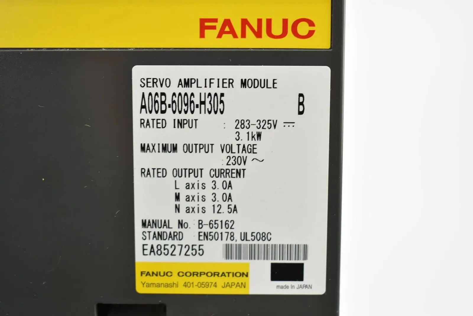 Fanuc Servo Amplifier Module A06b-6096-h305 Ver B Ac Servo Motor Servo Drives - Buy A06b-6096 ...