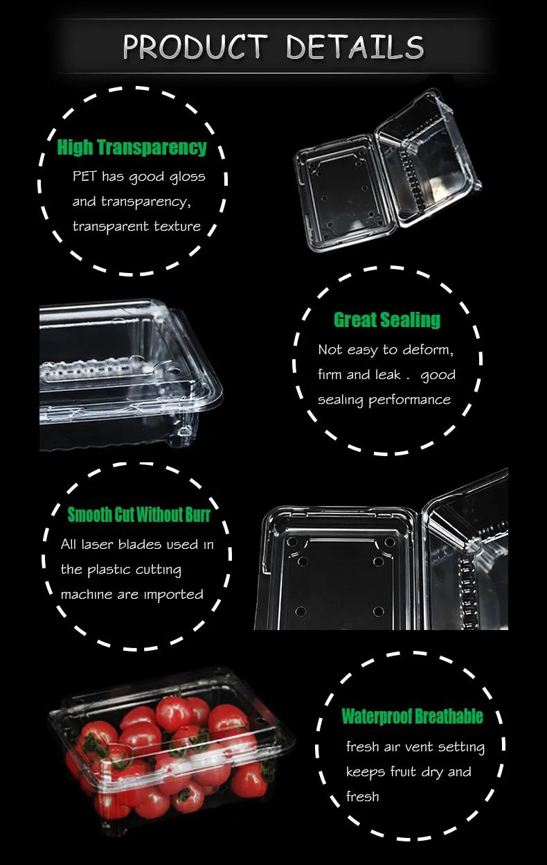 Disposable Plastic Clamshell Fruit Clamshell Packaging Box Clear Fruit ...