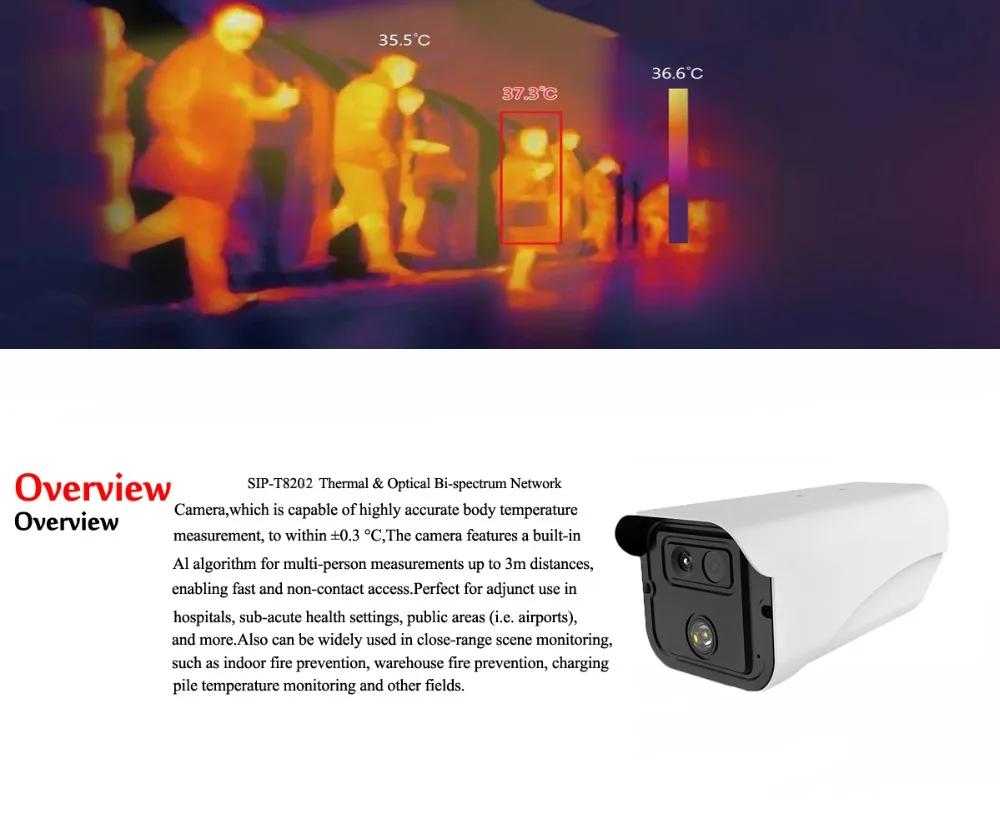 High Sensitivity Thermal Imaging Optical Bi-spectrum Network Bullet ...
