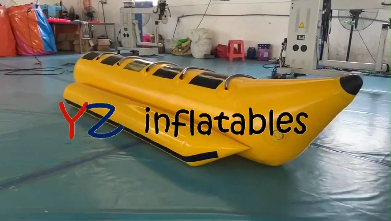 0.9mm Pvc Wholesale Inflatable Fly Fish Banana Boat For Sale 5/6/7/8 ...