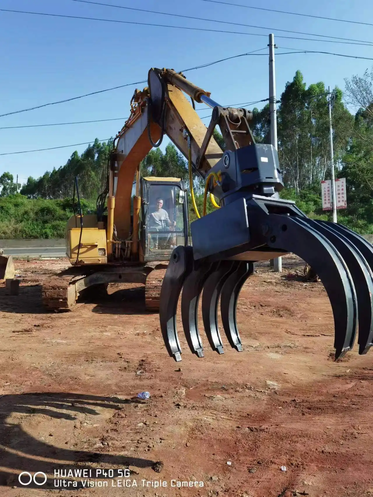 Excavator Attachment Factory 7 Fingers Grab Clamping Rubbish Wood Log ...