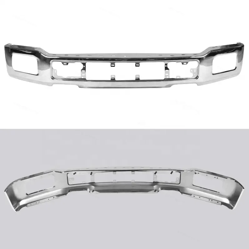 Chrome Steel Front Bumper With Fog Lamp Hole For F-150 2018-2020 - Buy ...