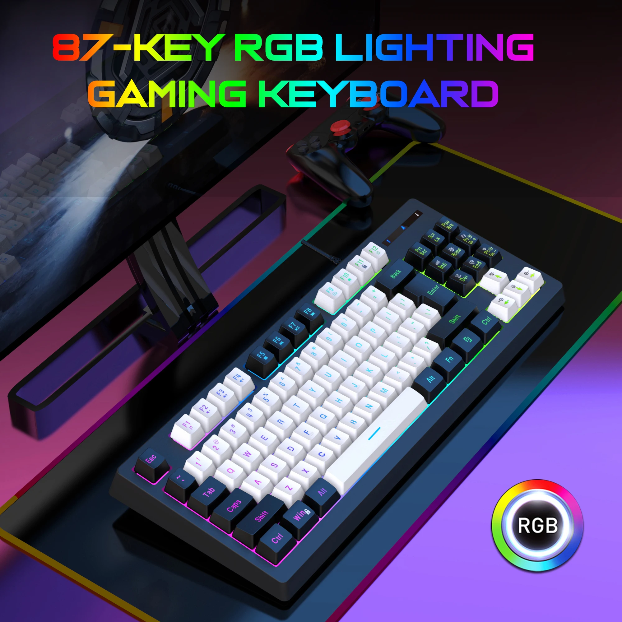 Csx Rgb Backlit Ultra Compact Mini Mechanical Keyboard 60% 87% Wired ...