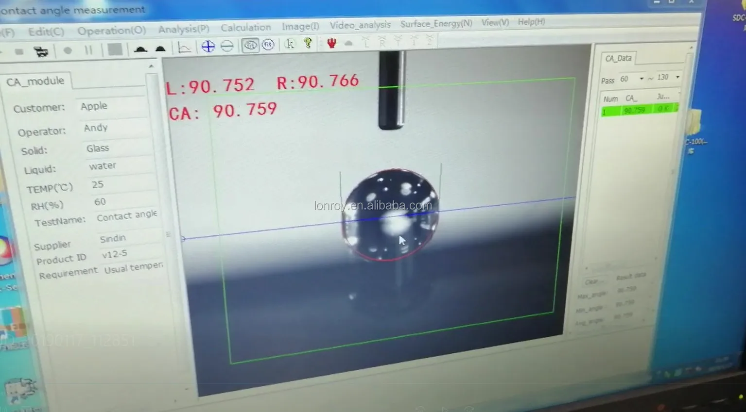 ASTM D 724 ASTM D5946 ISO15989 접촉각 시험 장비/접촉 각도 각도계| Alibaba.com