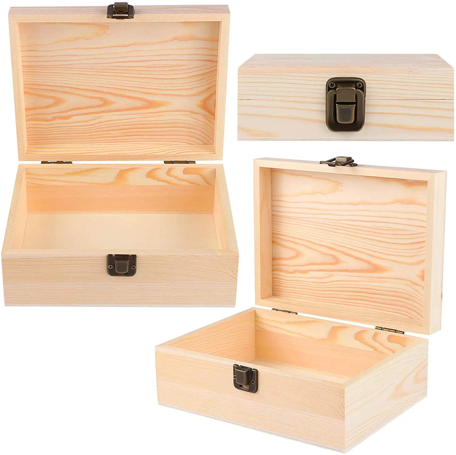 Natural Small Wooden Gift Box Wooden Craft Boxes Wholesale - Buy Small ...