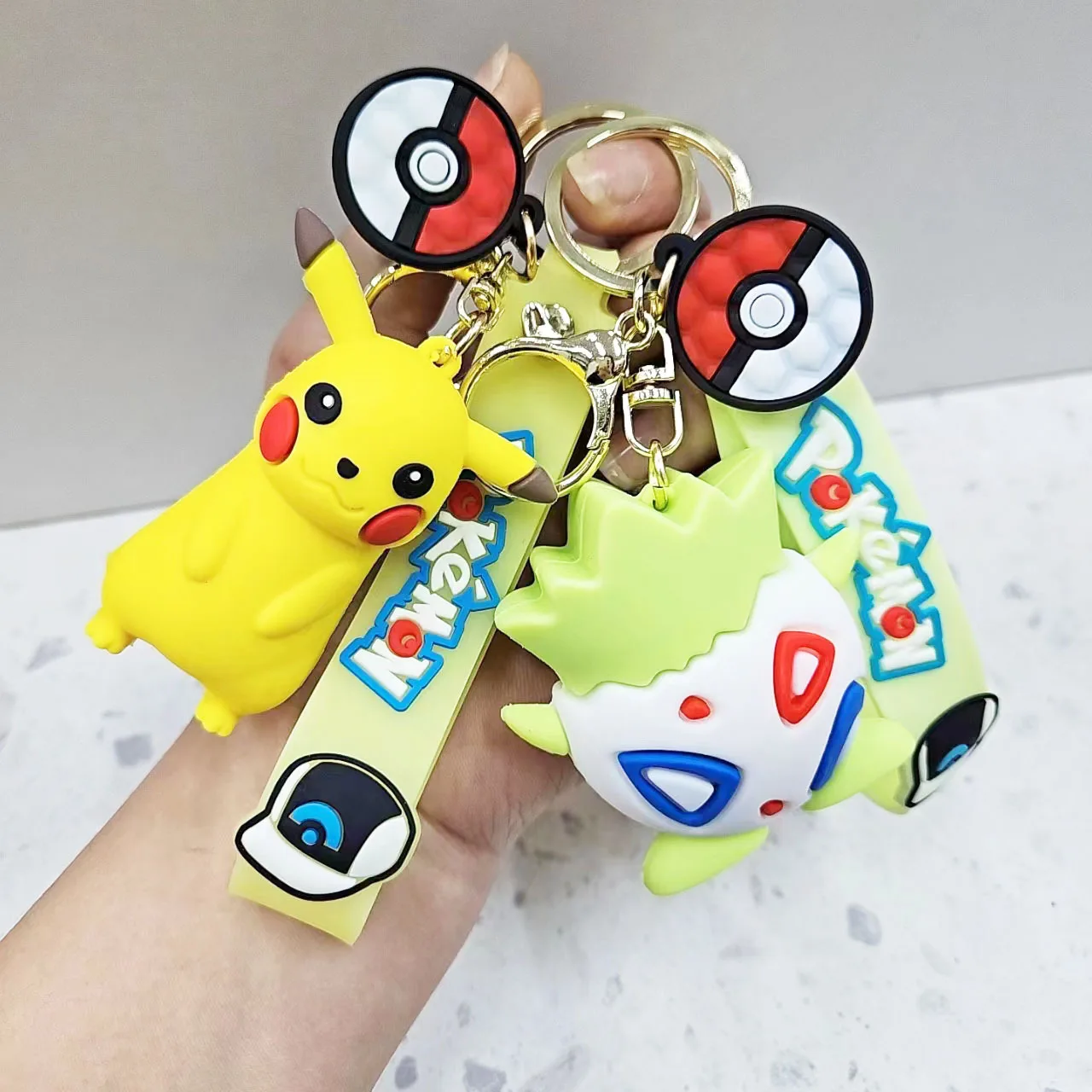 10 Styles Pika Keychains - Cute Pokemon Collectibles