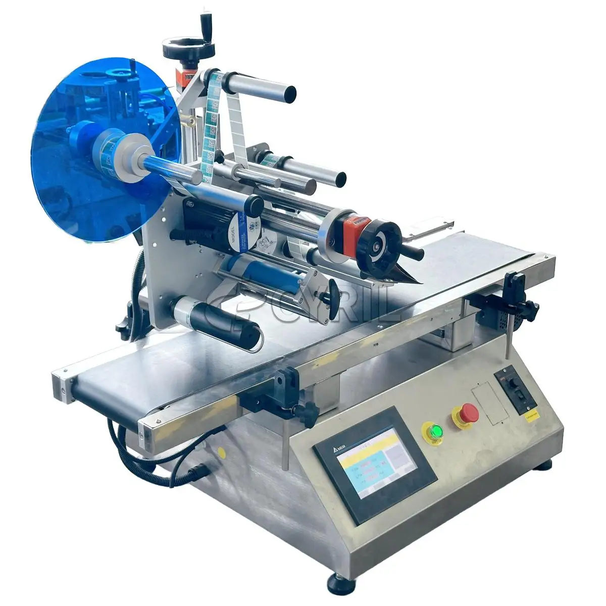 Automatic Feeder Label Applicator Sticker Flat Bag Mylar Pouch Desktop Doypack Pouch Card Top ...