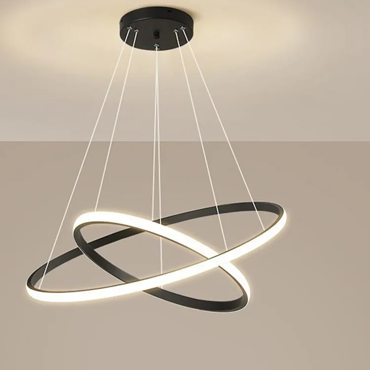 Modern Style Led Ceiling Light Circle Hanging Pendant Ring Lamps ...
