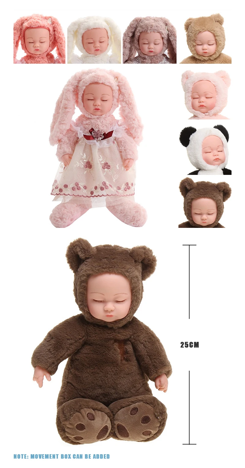 Funny Kids Sleeping Toys Design Cartoon Simulation Plush Rabbit Pacify ...