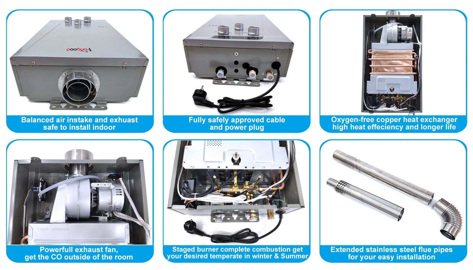 Tankless Natural Home Instant Geyser Lpg Propane Hot Heaters Water ...
