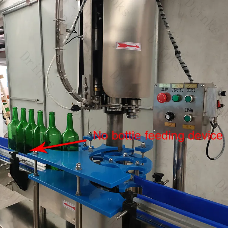 Small Scale Glass Bottle Metal Crown Cap Sealing / Capping / Closing ...