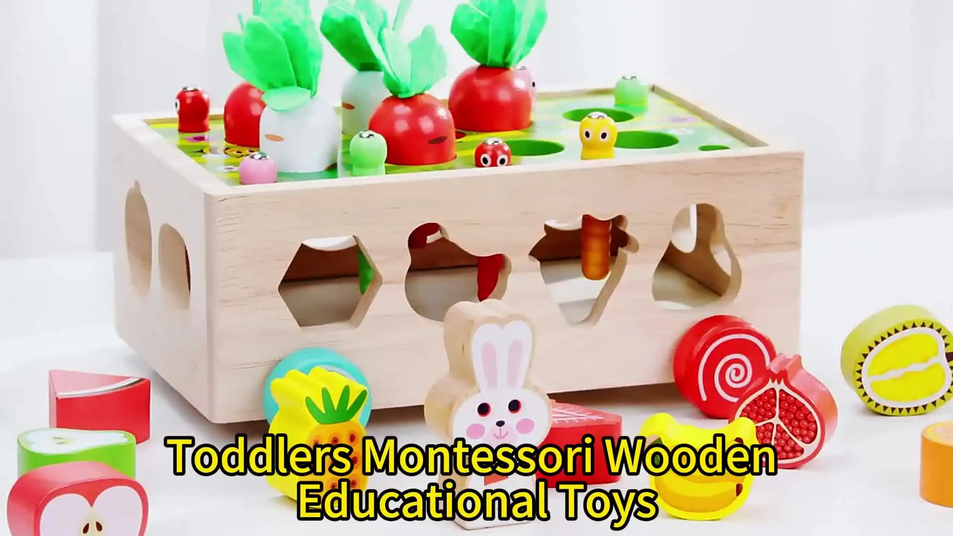Toddlers Montessori Wooden Educational Toys For Baby Boys Girls Age 2 3 4 Year Old