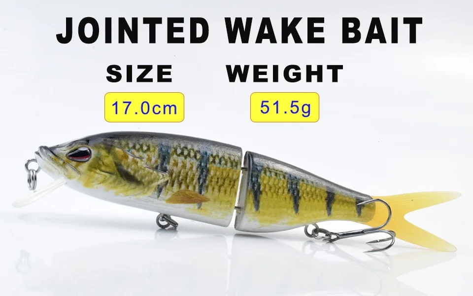 Cross-Border 17cm 51.5g Floating Two-Section ABS Soft Tail Multi ...