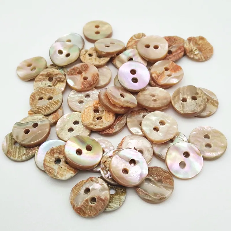 16l 10mm 2 Holes Abalone Shell Button In Natural & White Color - Buy ...