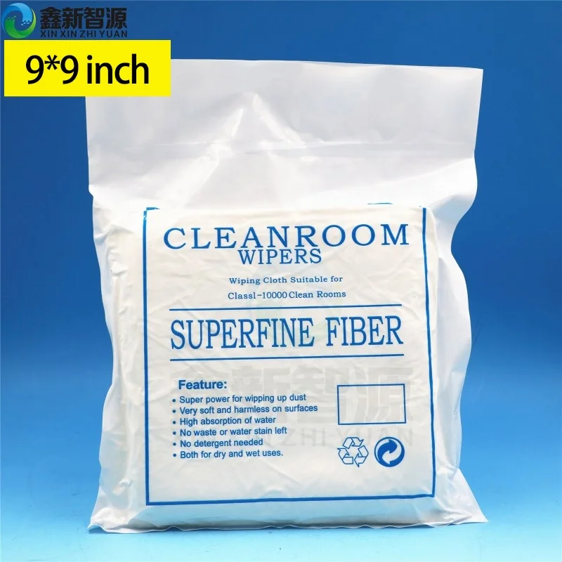 Cleaning Consumables! Superfine Fiber Cleanroom Wipers 9*9 Inch Non ...