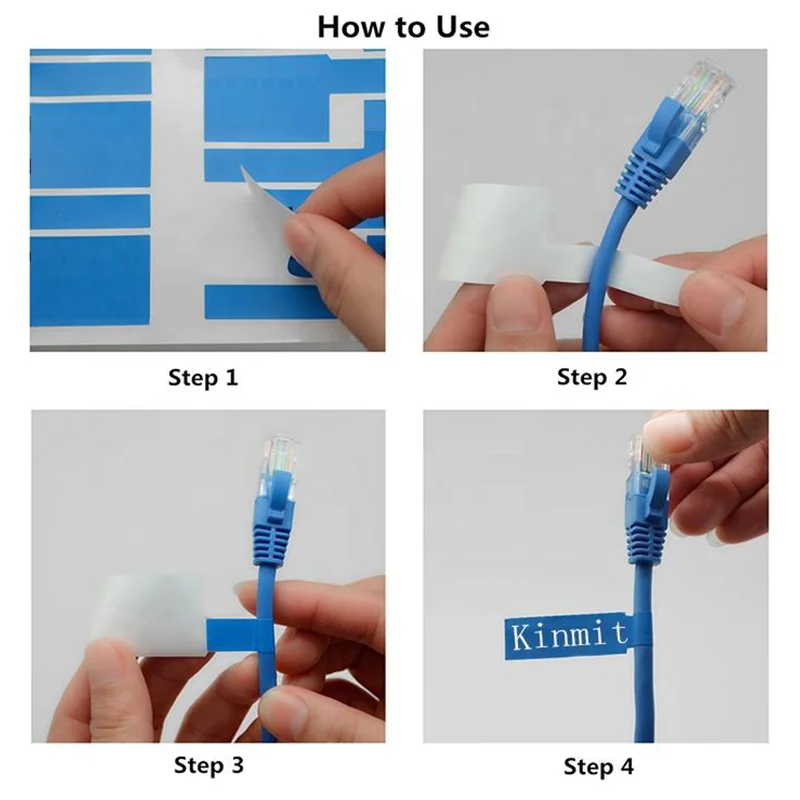 A4 Printable Cable Labels P-type Waterproof and Sun-proof Blank ...