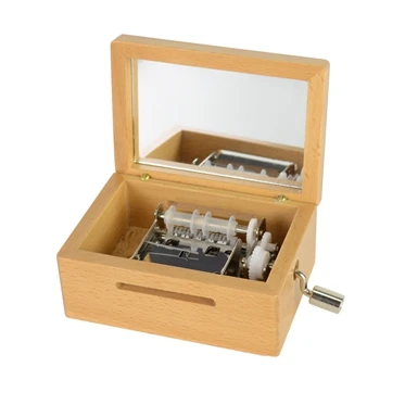 Wooden DIY Custom Paper Music Box - Tin Hand Crank Kit