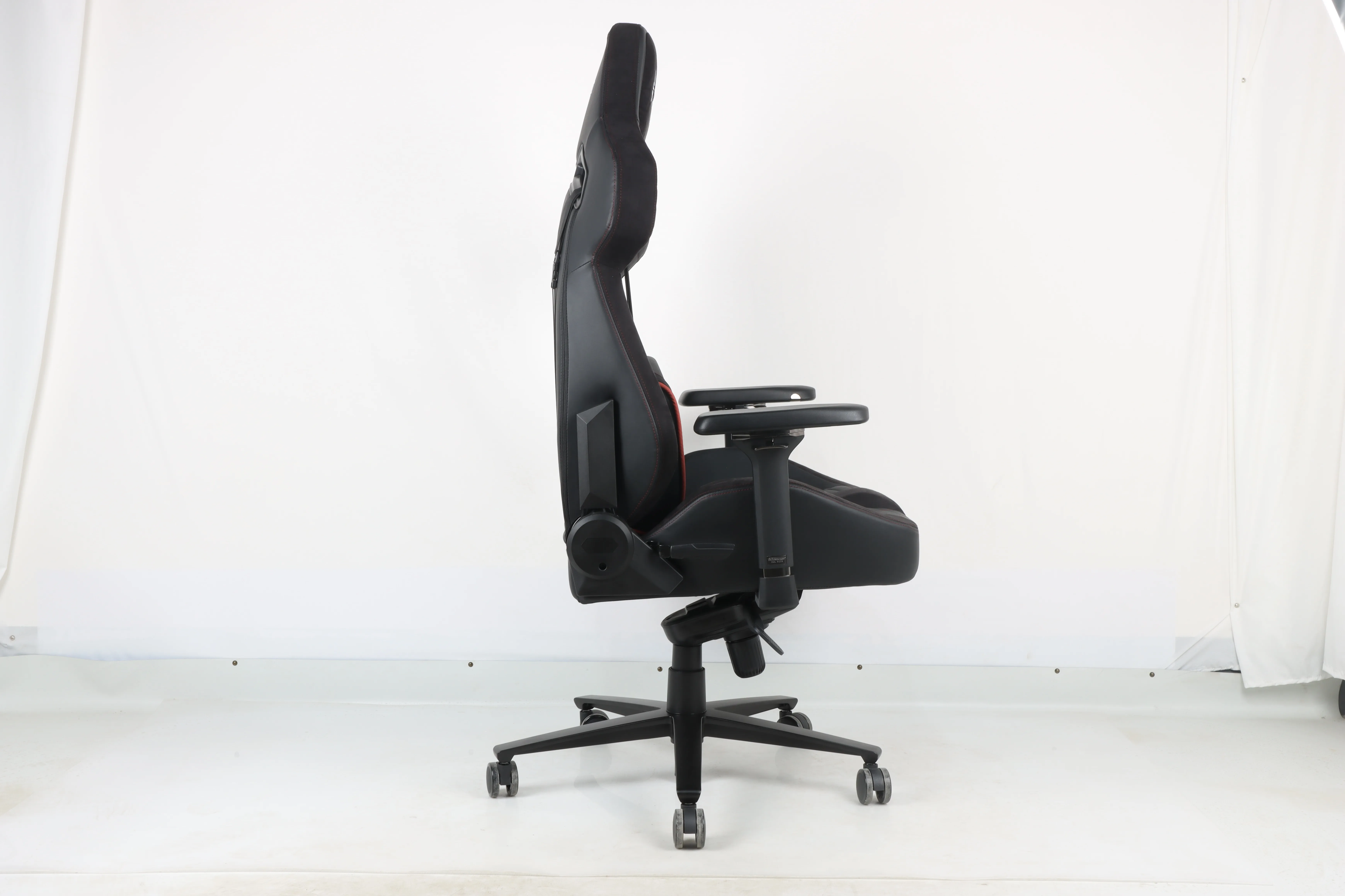 Black High Back Rhombus Gaming Chair Highly Adjustable Lumbar Support ...