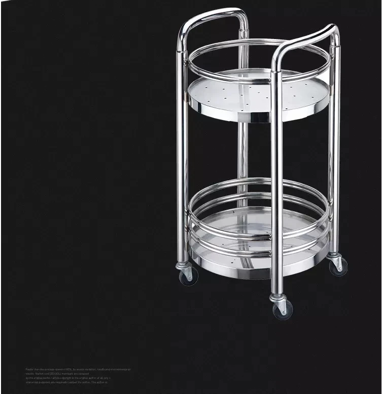 Hotel Room Buffet Trolley 2 Tier Stainless Steel Luxury Design Mobile ...