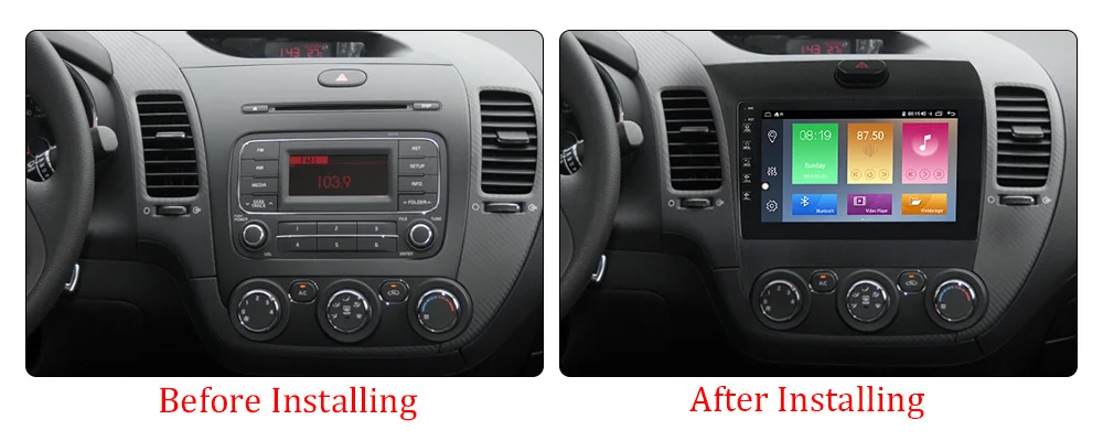 Navifly Android 9 1+16g Car Auto Radio For Kia Cerato K3 Forte 2013 2014 2015 2016 Car Gps Rds ...