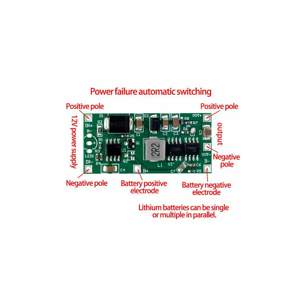 Taidacent 5v 12v 1a Lipo Battery Uninterruptible Power Supply Ups Power ...