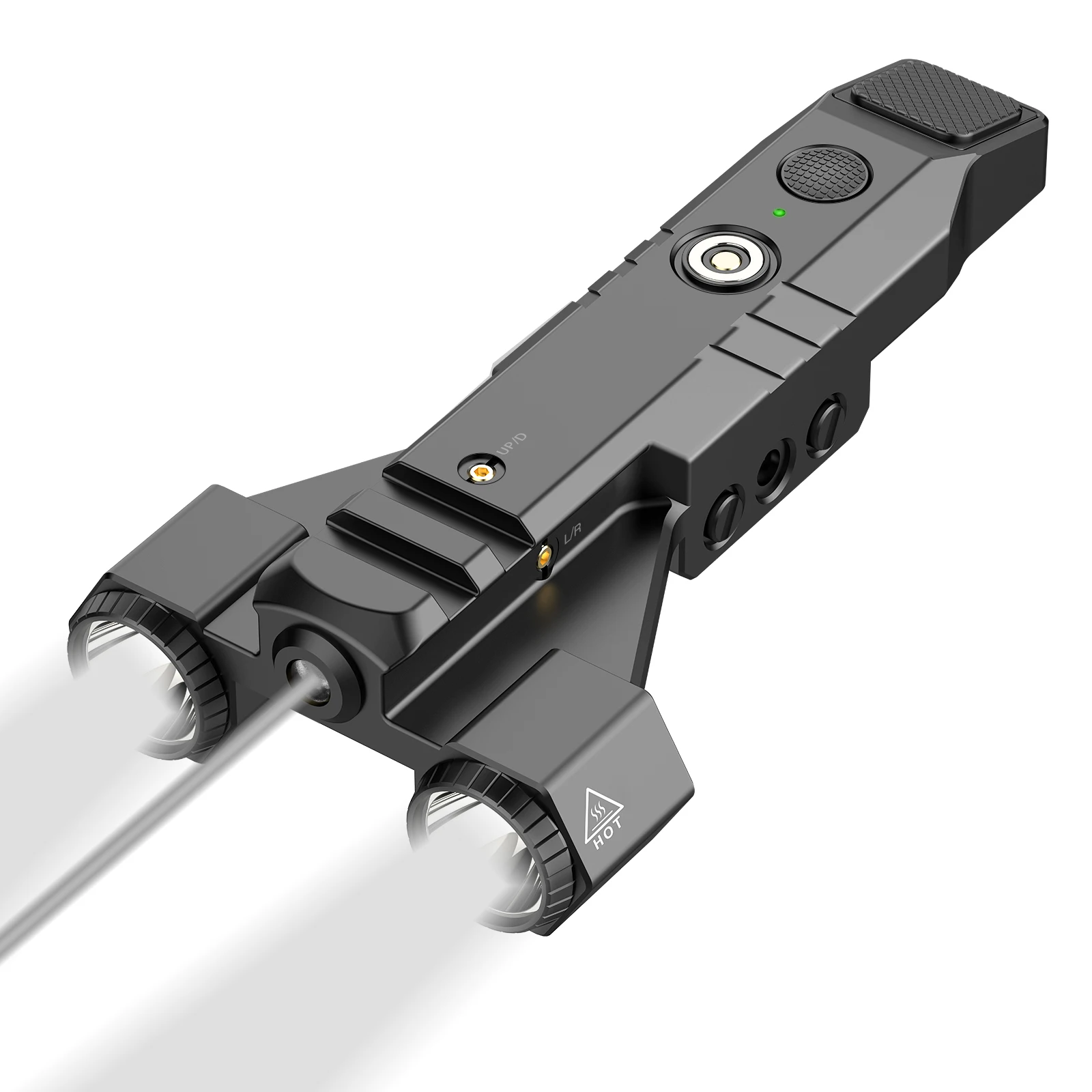 2024 Dual Lens 1450 Lumen Tactical Flashlight with IR Laser