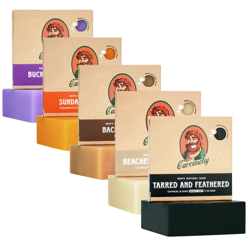 CARVENCHY Men's Bar Soap - Deep Cleaning & Exfoliating