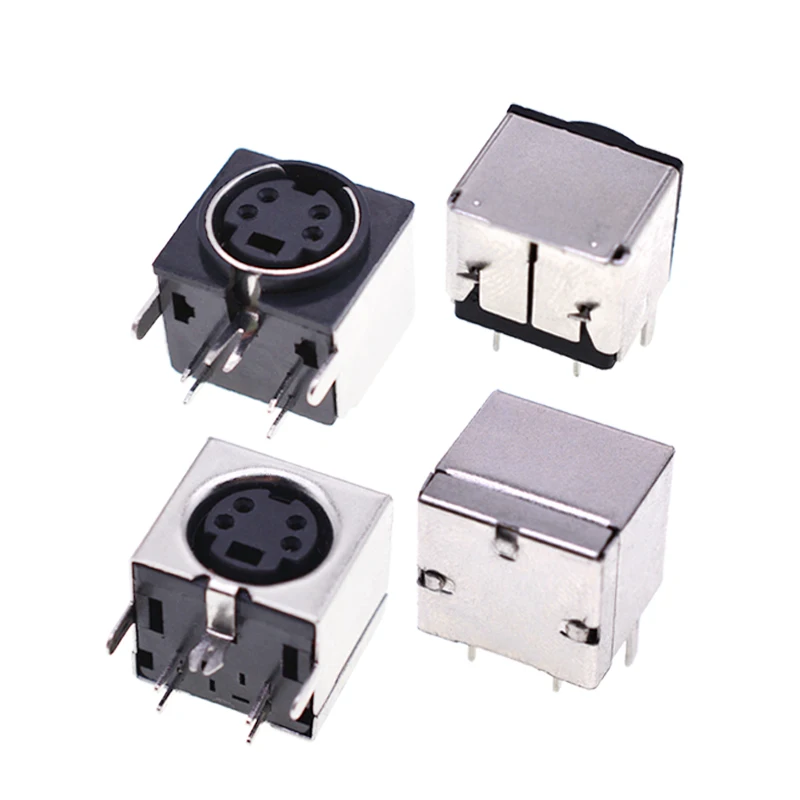 DIN-402G/DIN-403 PS2 Socket Circular Din Jack Connector 4Pins Contact ...