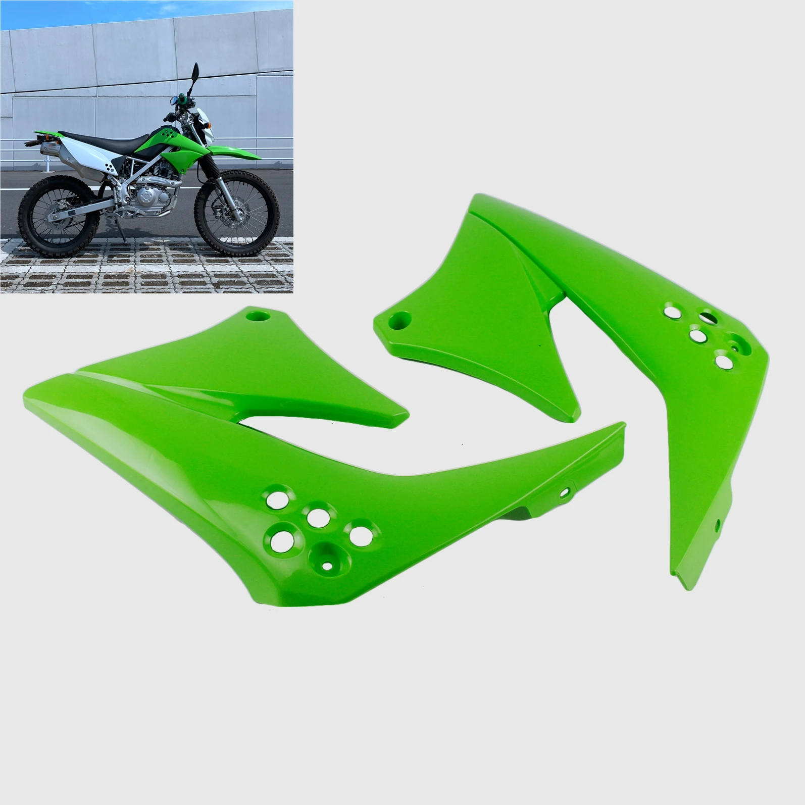 Motorcycle Dirt Bike Enduro Front Side Cover Cowl Fairing For Kawasaki ...