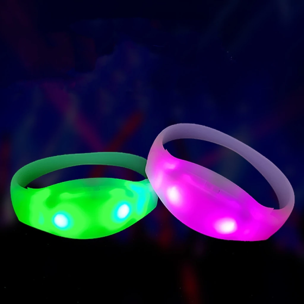 Customized Light Up Sound Activated Led Bracelet Concert Festival ...