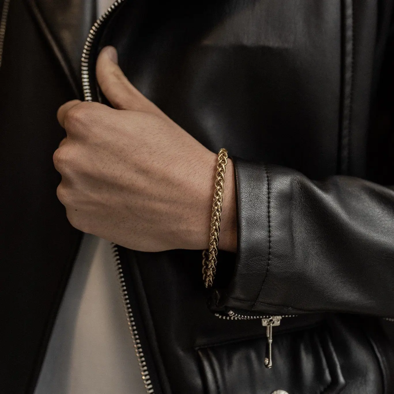 Luxury 2mm Connell Curb Chain - Men's Gold Snake Bracelet